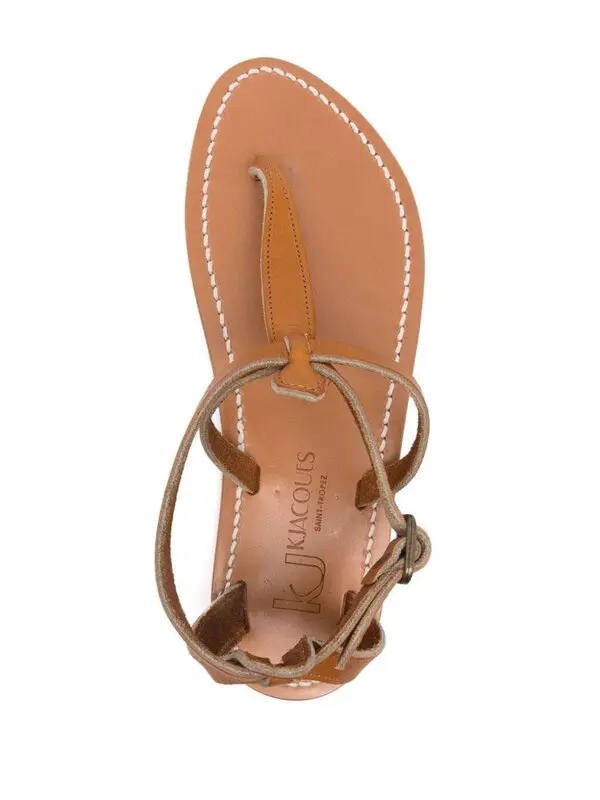K.JACQUES Leather Flat Sandals