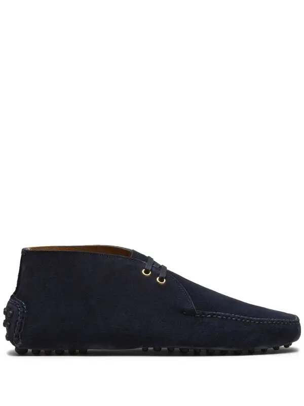 Car Shoe Suede Ankle Boots - Blue