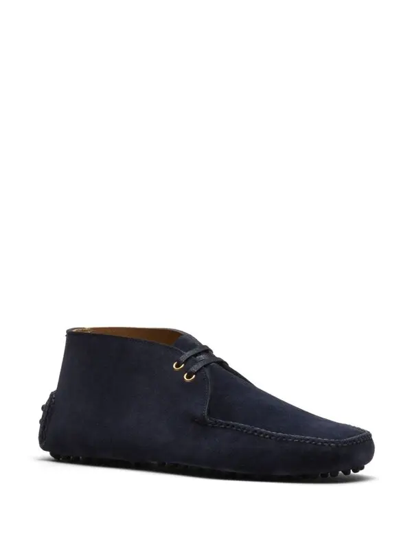 Car Shoe Suede Ankle Boots - Blue