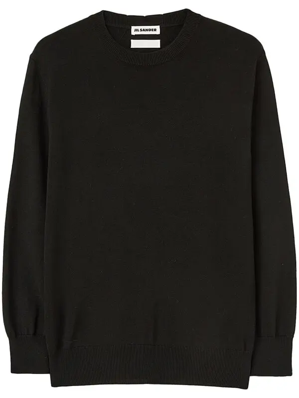 JIL SANDER Crew-neck Wool Jumper - Black