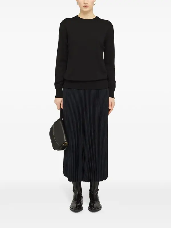 JIL SANDER Crew-neck Wool Jumper - Black