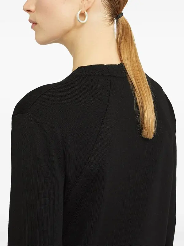 JIL SANDER Crew-neck Wool Jumper - Black