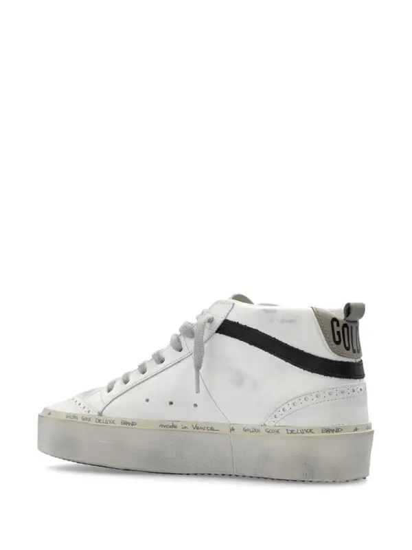 GOLDEN GOOSE Mid Star High-top Leather Sneakers - White