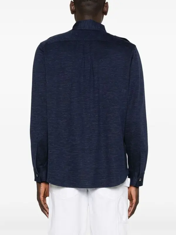 Sease Mélange-effect Virgin Wool-silk Shirt