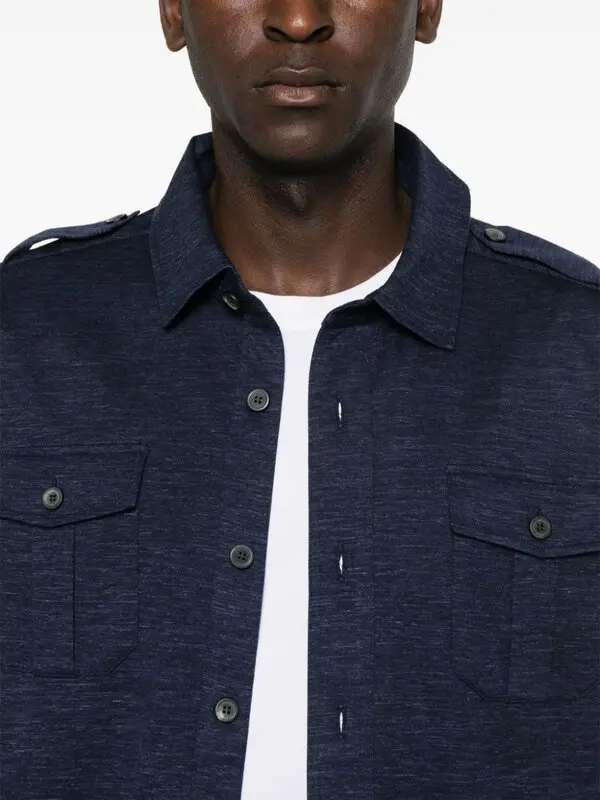 Sease Mélange-effect Virgin Wool-silk Shirt