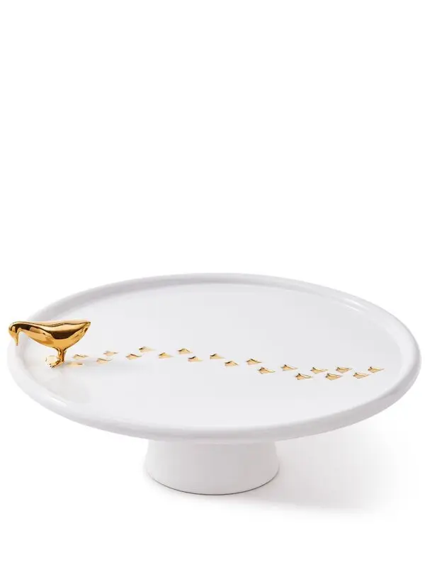 POLSPOTTEN Walking Duck Ceramic Plate - White
