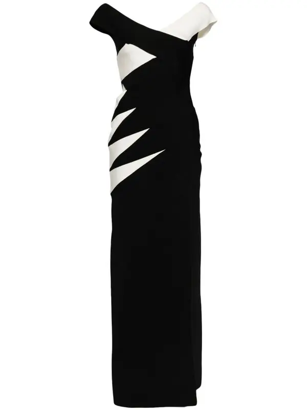 Zuhair Murad Panelled Off-shoulder Gown