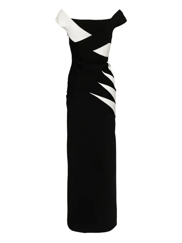 Zuhair Murad Panelled Off-shoulder Gown
