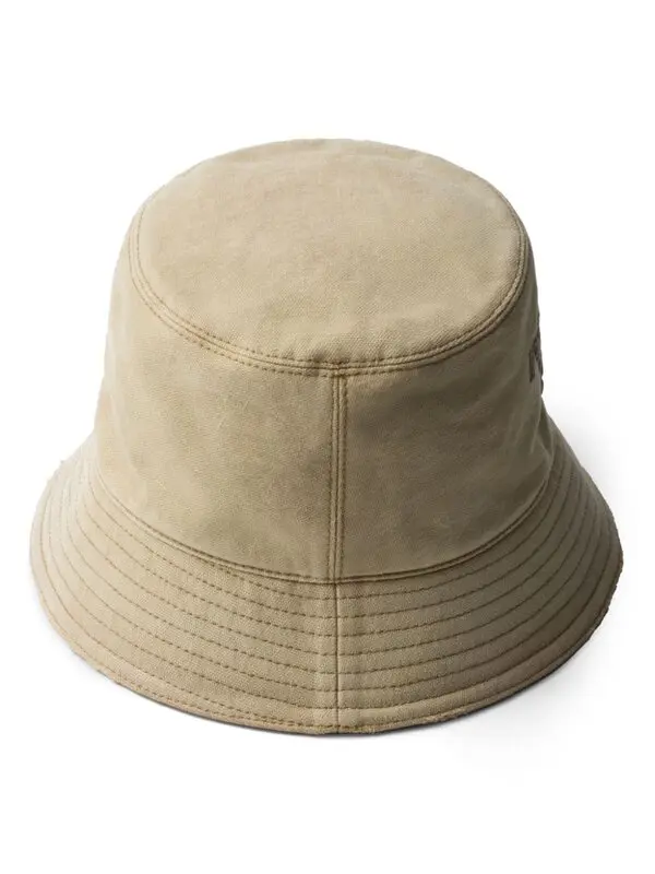 Prada Embroidered Cotton Bucket Hat