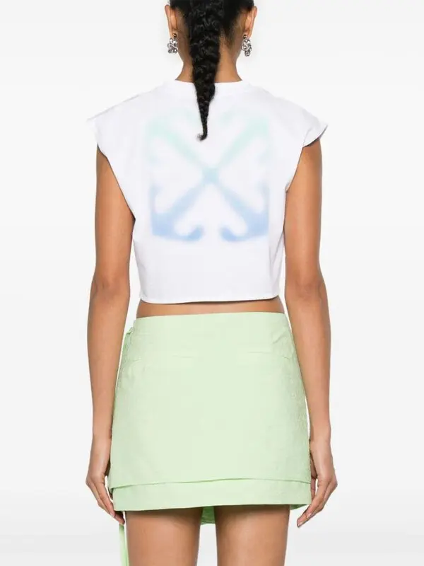 Off-White Arrows-motif Cotton Crop Top