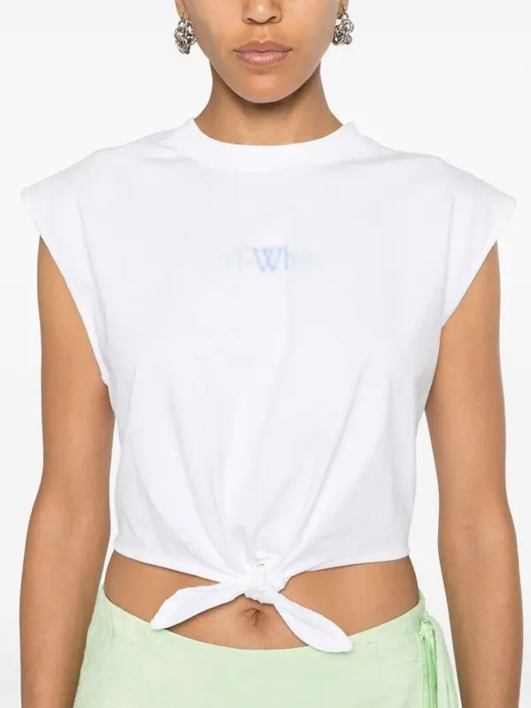 Off-White Arrows-motif Cotton Crop Top