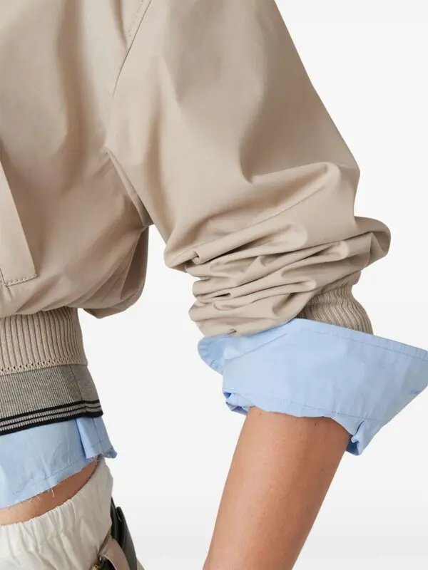 Miu Miu Panama Cropped Bomber Jacket