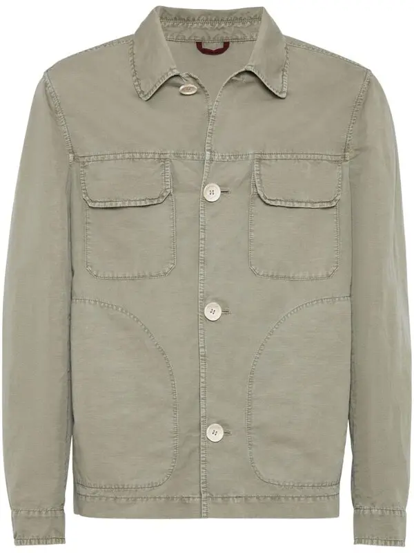 Brunello Cucinelli Spread-collar Button-up Shirt Jacket