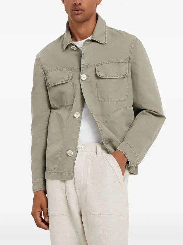 Brunello Cucinelli Spread-collar Button-up Shirt Jacket