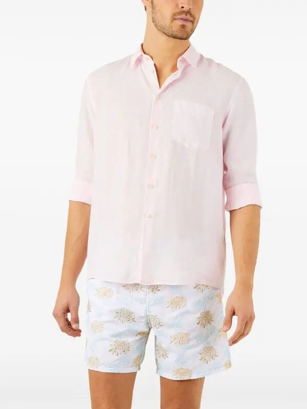 Vilebrequin Caroon Organic Linen Shirt - Pink