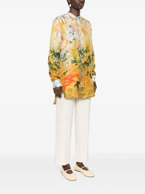 PIERRE-LOUIS MASCIA Aloe Satin Silk Shirt
