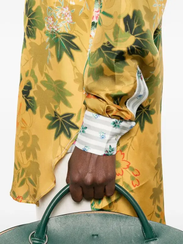 PIERRE-LOUIS MASCIA Aloe Satin Silk Shirt