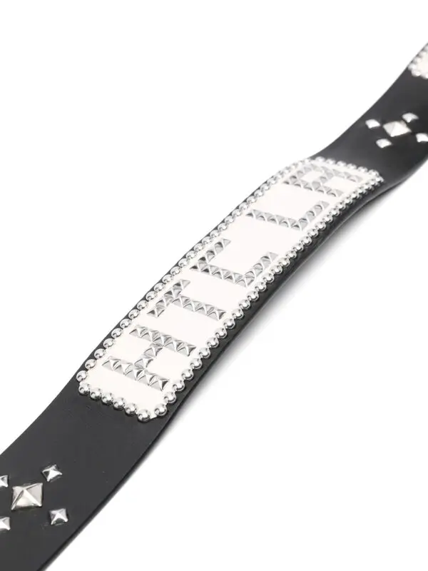 HTC LOS ANGELES Logo-studded Leather Belt