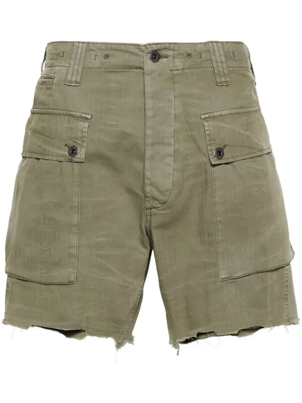 Ralph Lauren Raw-cut Herringbone Cargo Shorts
