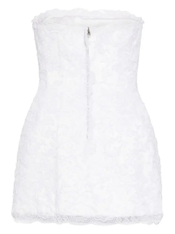 Ermanno Scervino Strapless Lace Mini Dress