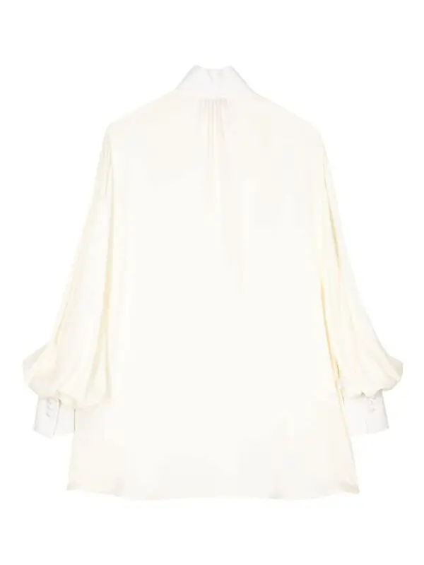 Dice Kayek Wingtip-collar Silk Shirt
