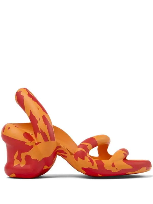 Camper Kobarah Heeled Slingback Sandals - Orange