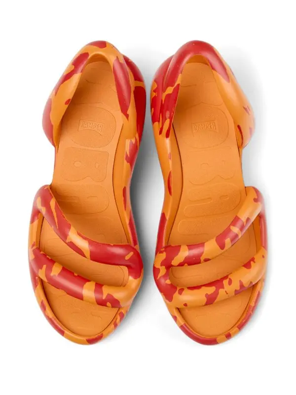 Camper Kobarah Heeled Slingback Sandals - Orange