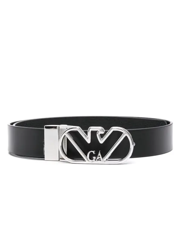 Emporio Armani Logo Buckle Leather Belt