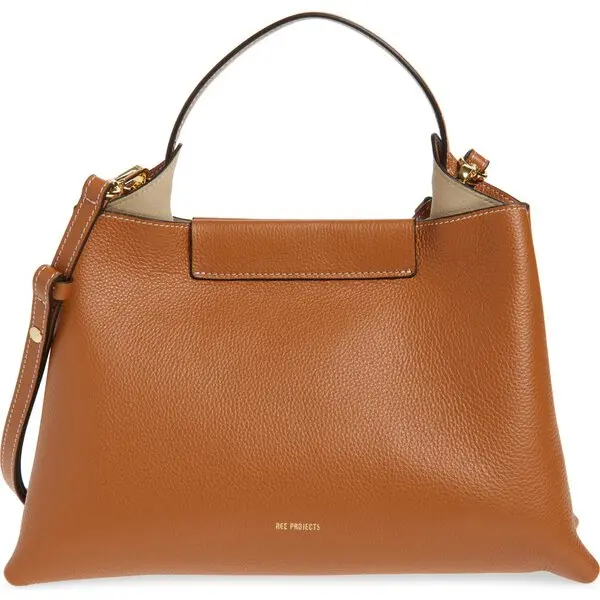 REE PROJECTS Elieze Medium Leather Handbag - Caramel