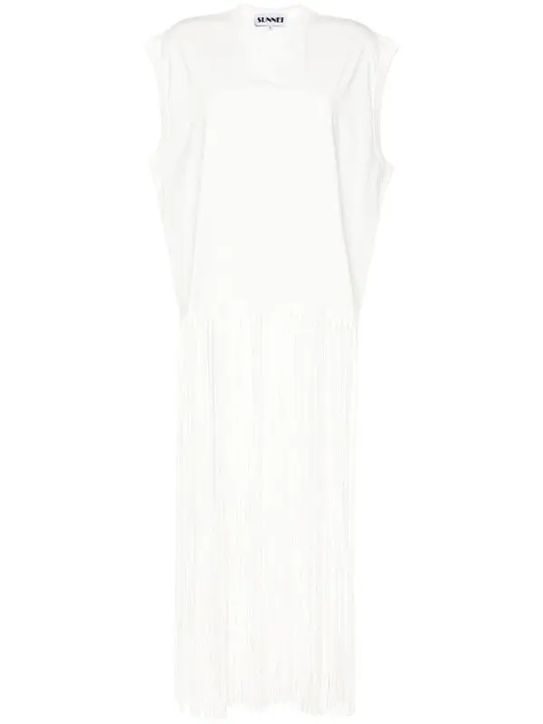 Sunnei Sleeveless Long-fringed Top