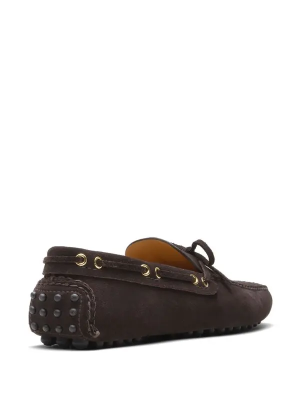 Car Shoe Suede Driving Shoes - Brown