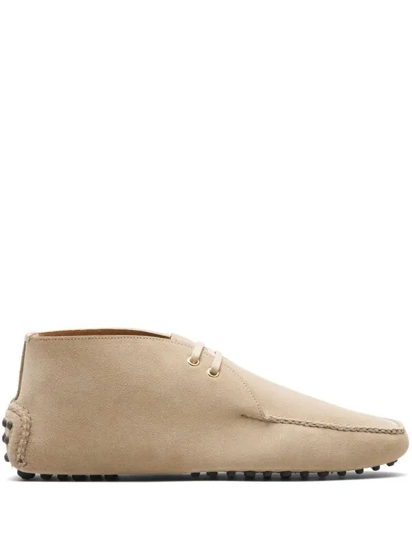 Car Shoe Lace-up Ankle Boots - Neutrals