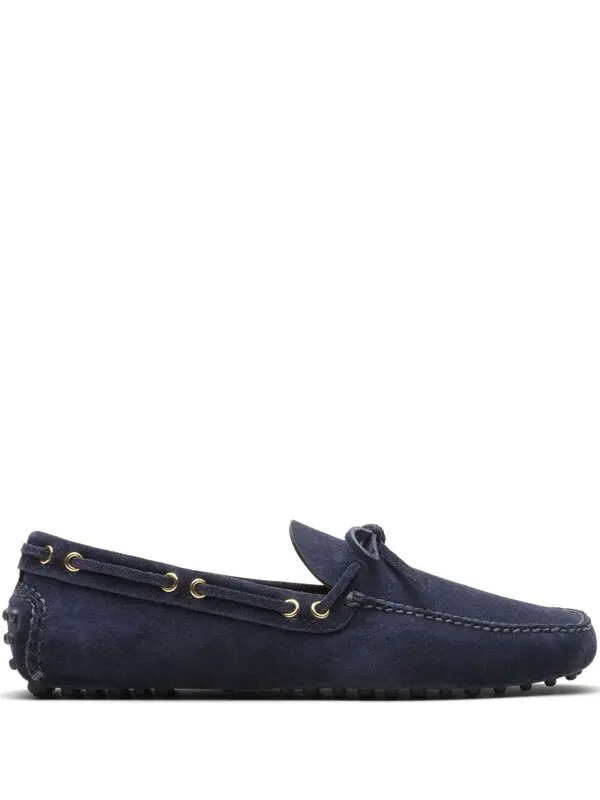 Car Shoe Suede Driving Shoes - Blue