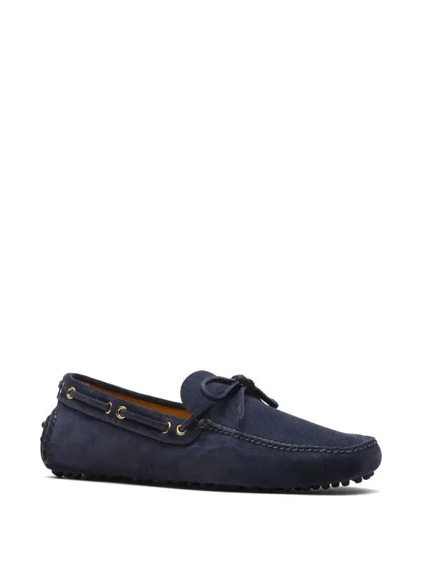 Car Shoe Suede Driving Shoes - Blue
