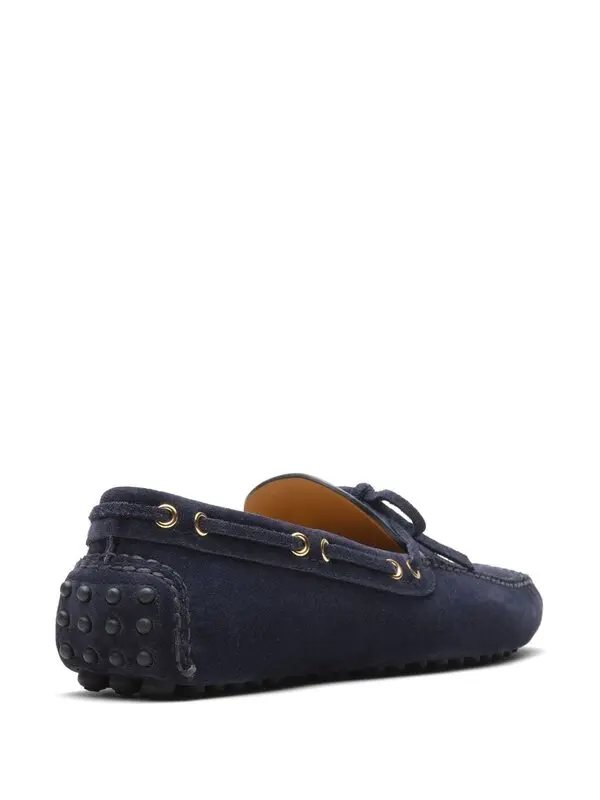 Car Shoe Suede Driving Shoes - Blue