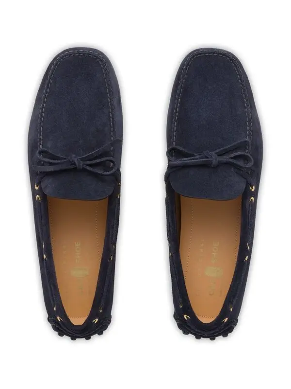 Car Shoe Suede Driving Shoes - Blue