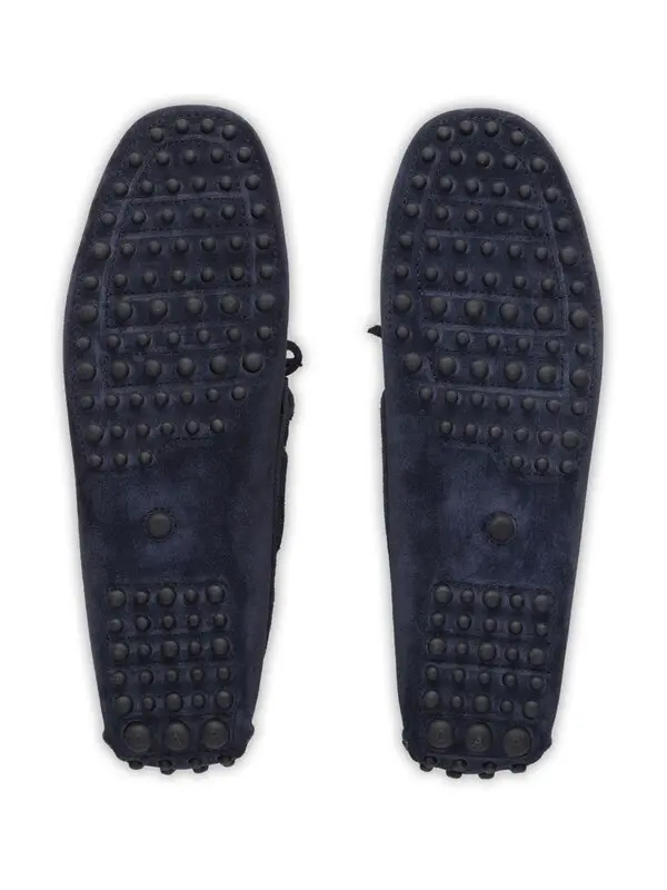 Car Shoe Suede Driving Shoes - Blue