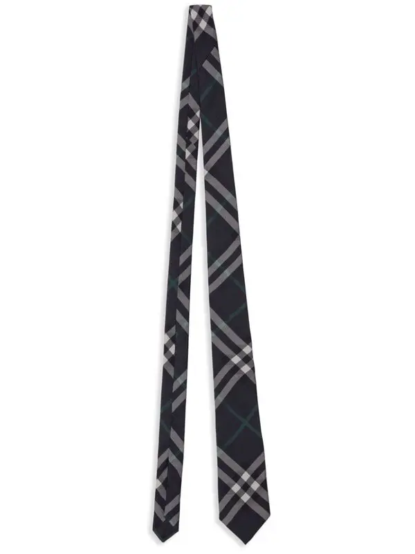 Burberry Nova Check Silk Tie - Black