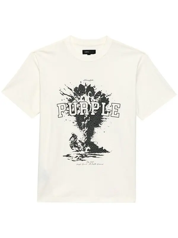 PURPLE BRAND Sky High Cotton T-shirt - White