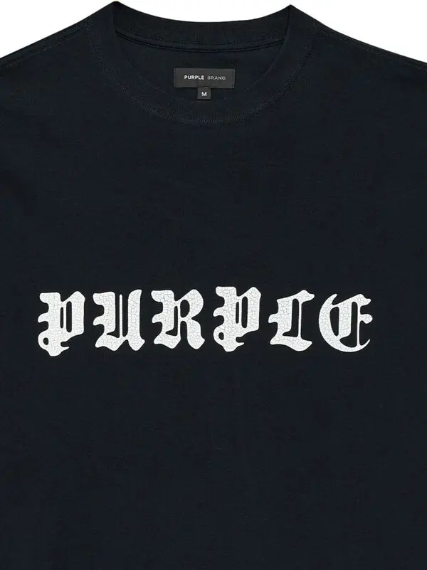 PURPLE BRAND Gothic Wordmark T-shirt - Black