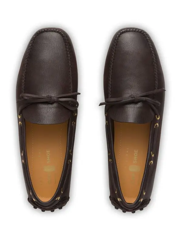 Car Shoe Leather Boat Shoes - Brown