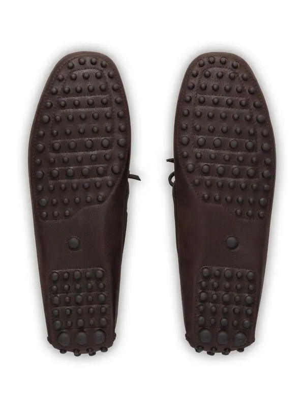 Car Shoe Leather Boat Shoes - Brown