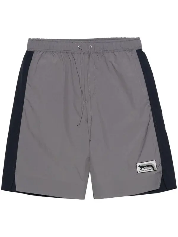 Maison Kitsuné Colour-block Track Shorts - Blue