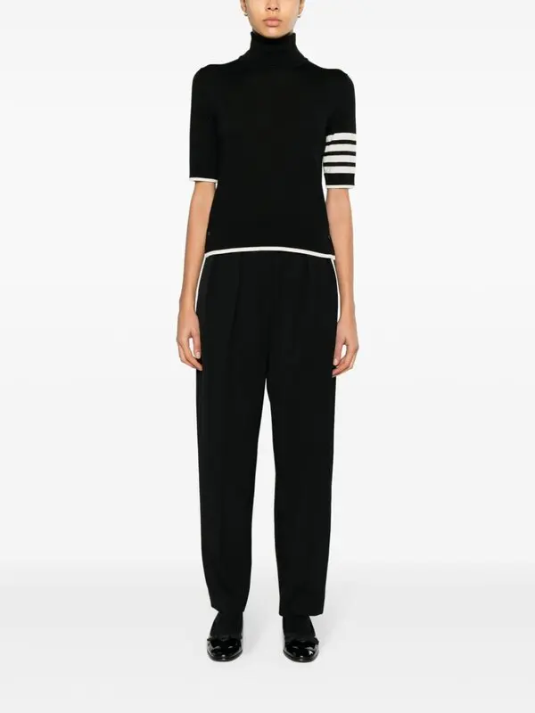 Thom Browne Fine Merino Wool 4-bar Relaxed Fit Turtleneck
