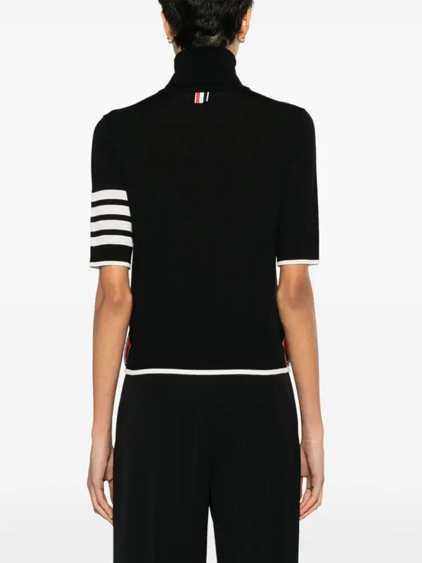 Thom Browne Fine Merino Wool 4-bar Relaxed Fit Turtleneck