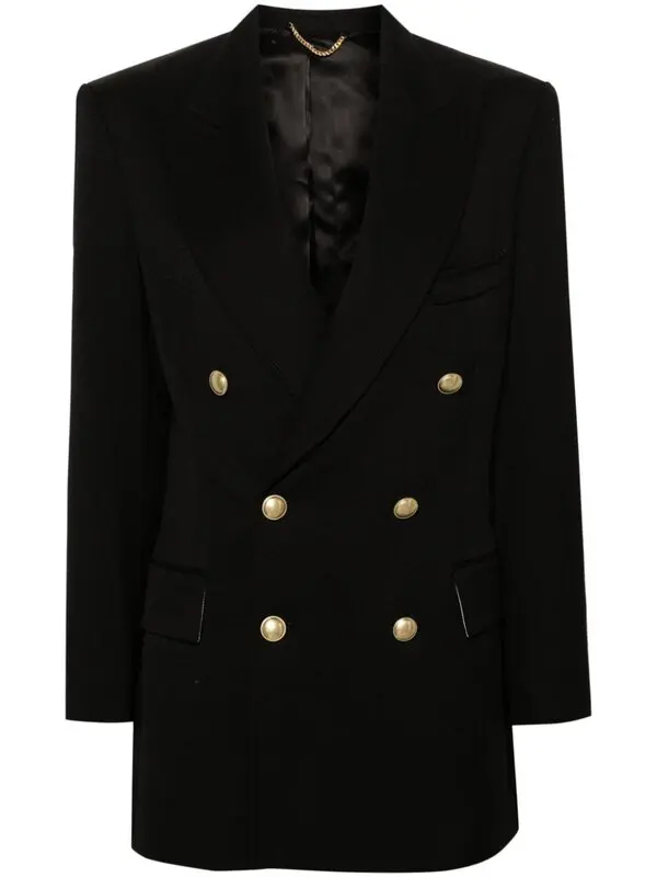 Victoria Beckham Peak-lapel Double-breasted Blazer - Black