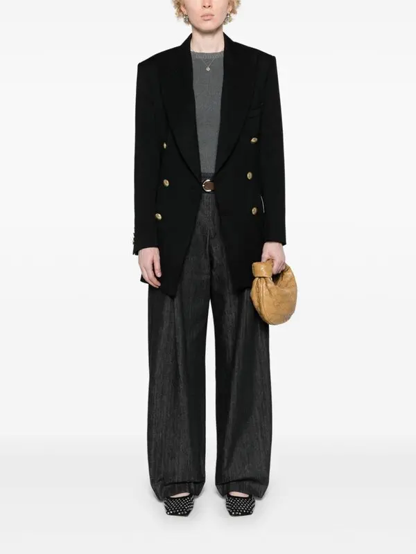 Victoria Beckham Peak-lapel Double-breasted Blazer - Black