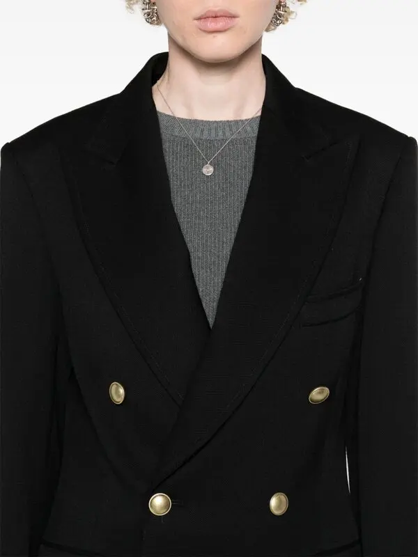 Victoria Beckham Peak-lapel Double-breasted Blazer - Black