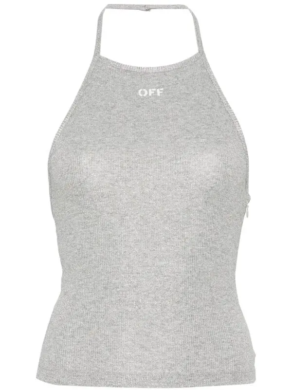 Off-White Logo-print Halterneck Top