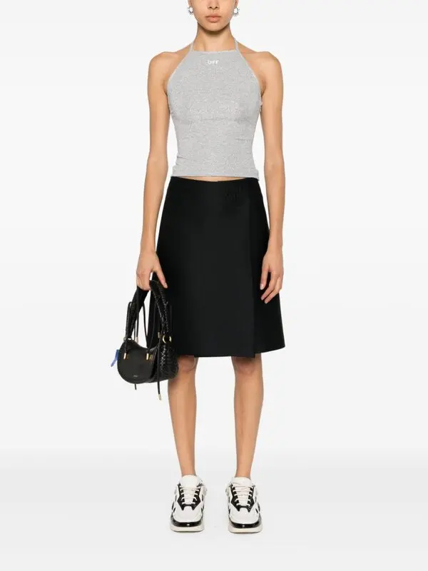 Off-White Logo-print Halterneck Top